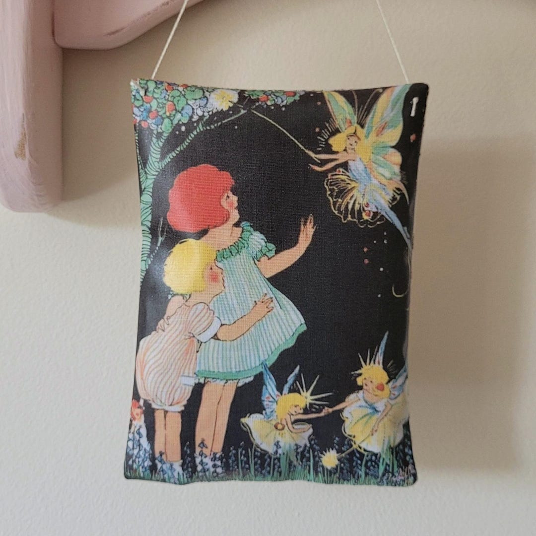 Fairy Tale Print Fabric Decoration, Perfect for Girls Room, Lavender or ...