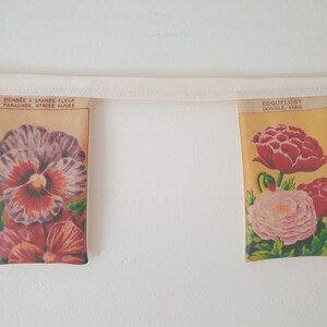 Seed Packet Bunting, Summer Garden Floral Garland for Plant Enthusiasts ...