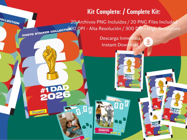 World Cup 2026 PNG Bundle / Father's Day Soccer Sticker Kit / Cricut ...
