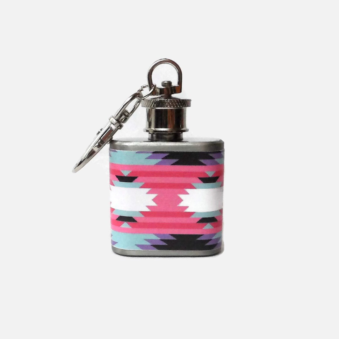 Stainless Steel Hip Flask With Aztec Geometric Wrap 4oz 6oz - Etsy