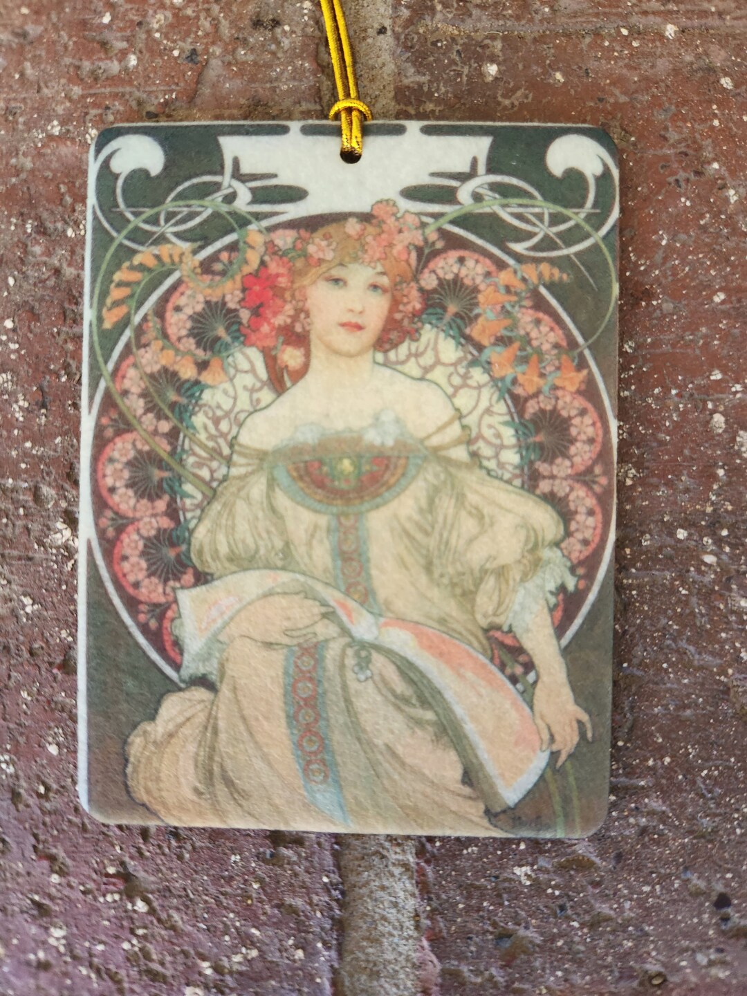 Reverie by Alphonse Mucha Hanging Air Freshener, Car Freshie, Car Charm ...