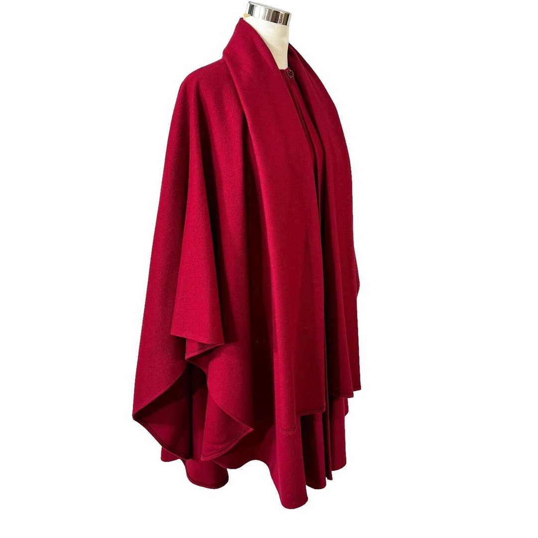Jimmy Hourihan of Dublin Red Wool Cape Scarf Lambswool Cashmere Poncho ...