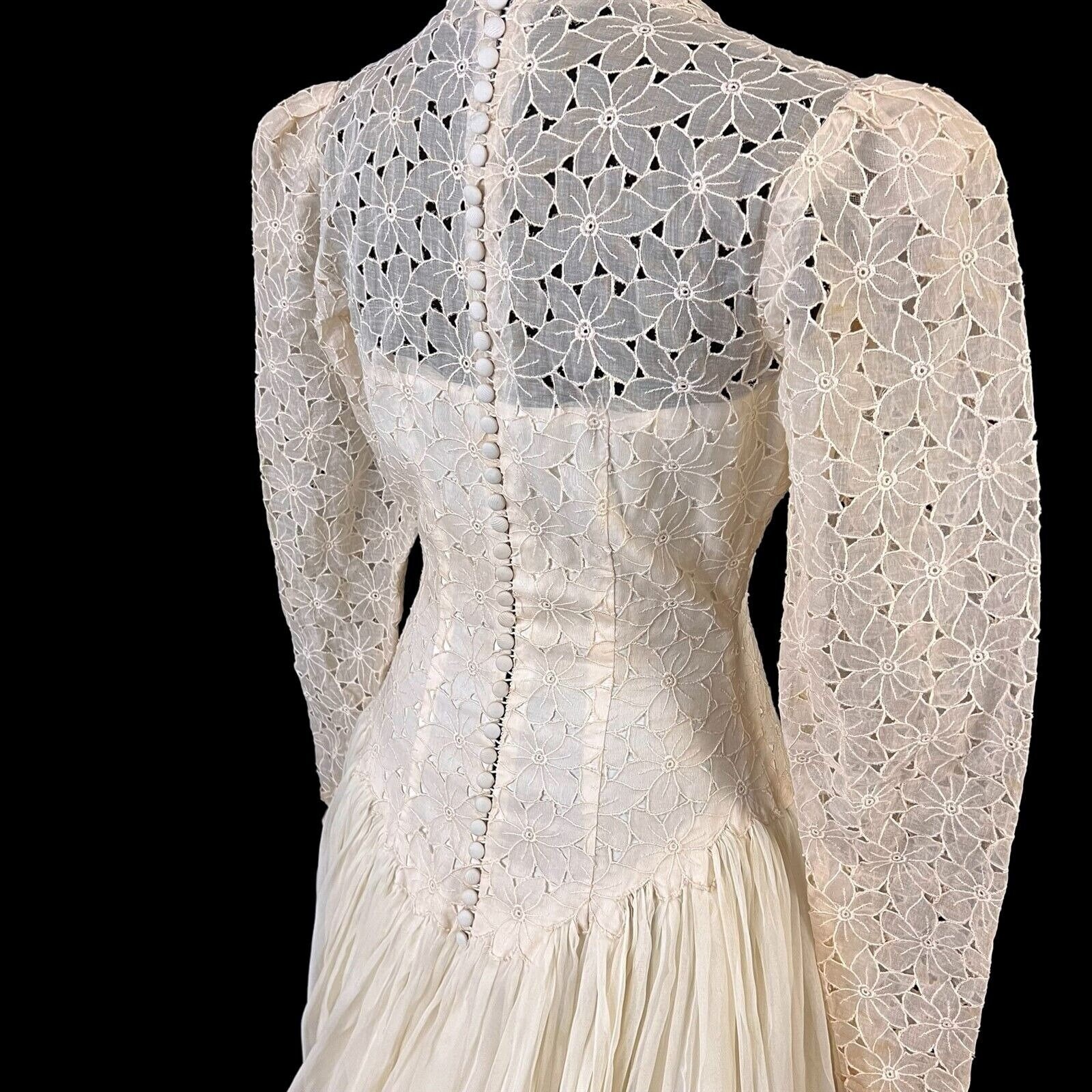 Wedding Dress Bridal off White Vintage Hand Made Button Back - Etsy
