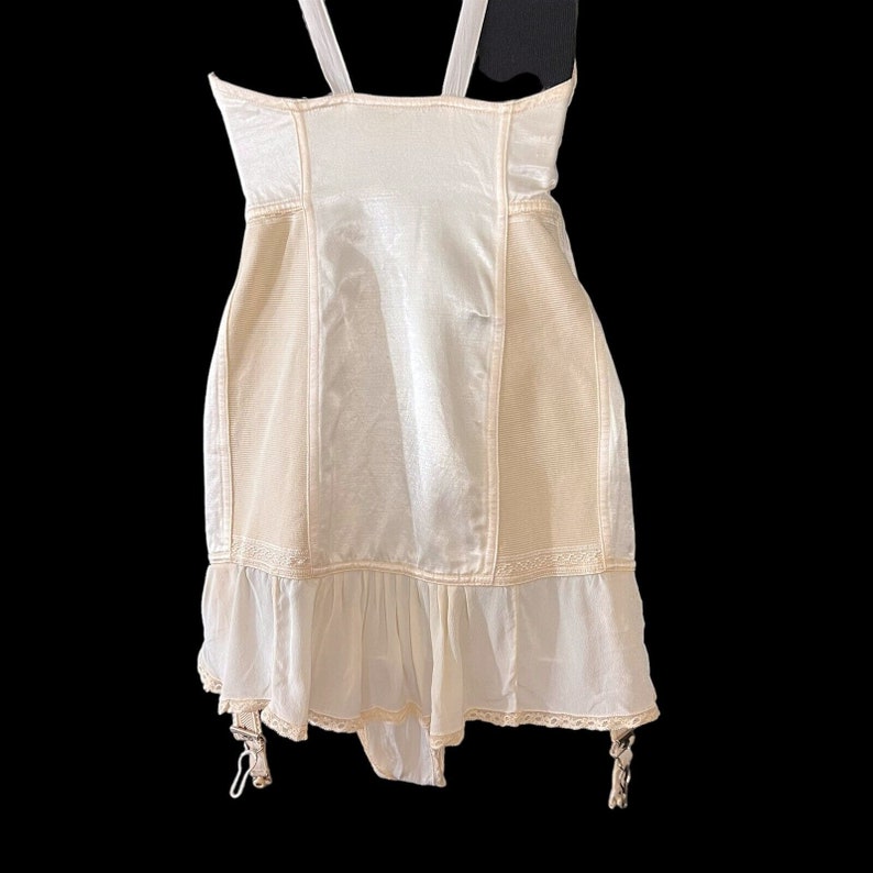 Scanties by Model Silk Satin Corselette All in One Girdle - Etsy UK
