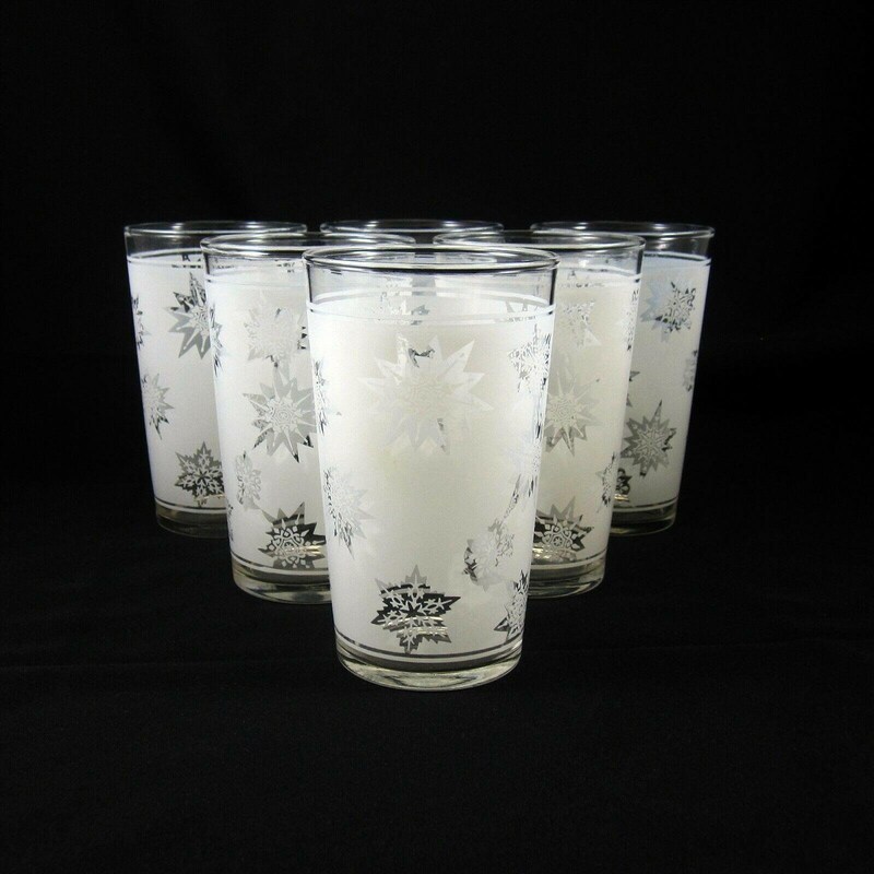 Snowflake Glassware - Etsy