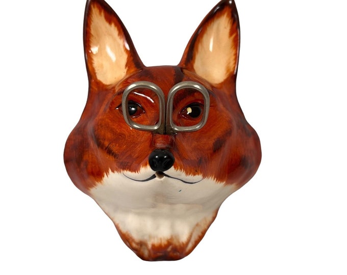 Babbacombe Pottery Fox Head String Holder With Scissors England Vintage ...