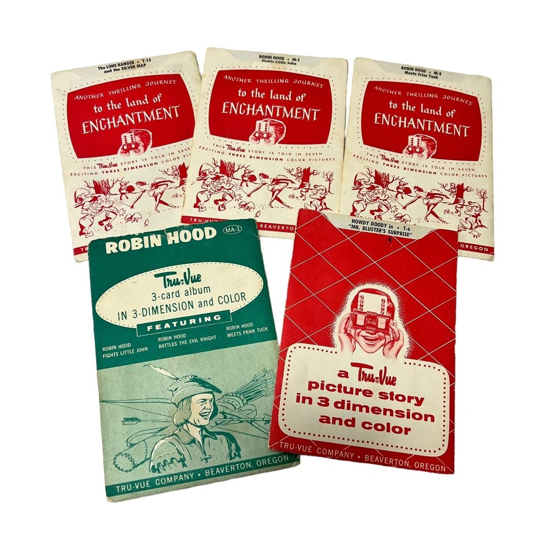 6 Tru Vue Cards Lone Ranger Howdy Doody Robin Hood Vintage - Etsy