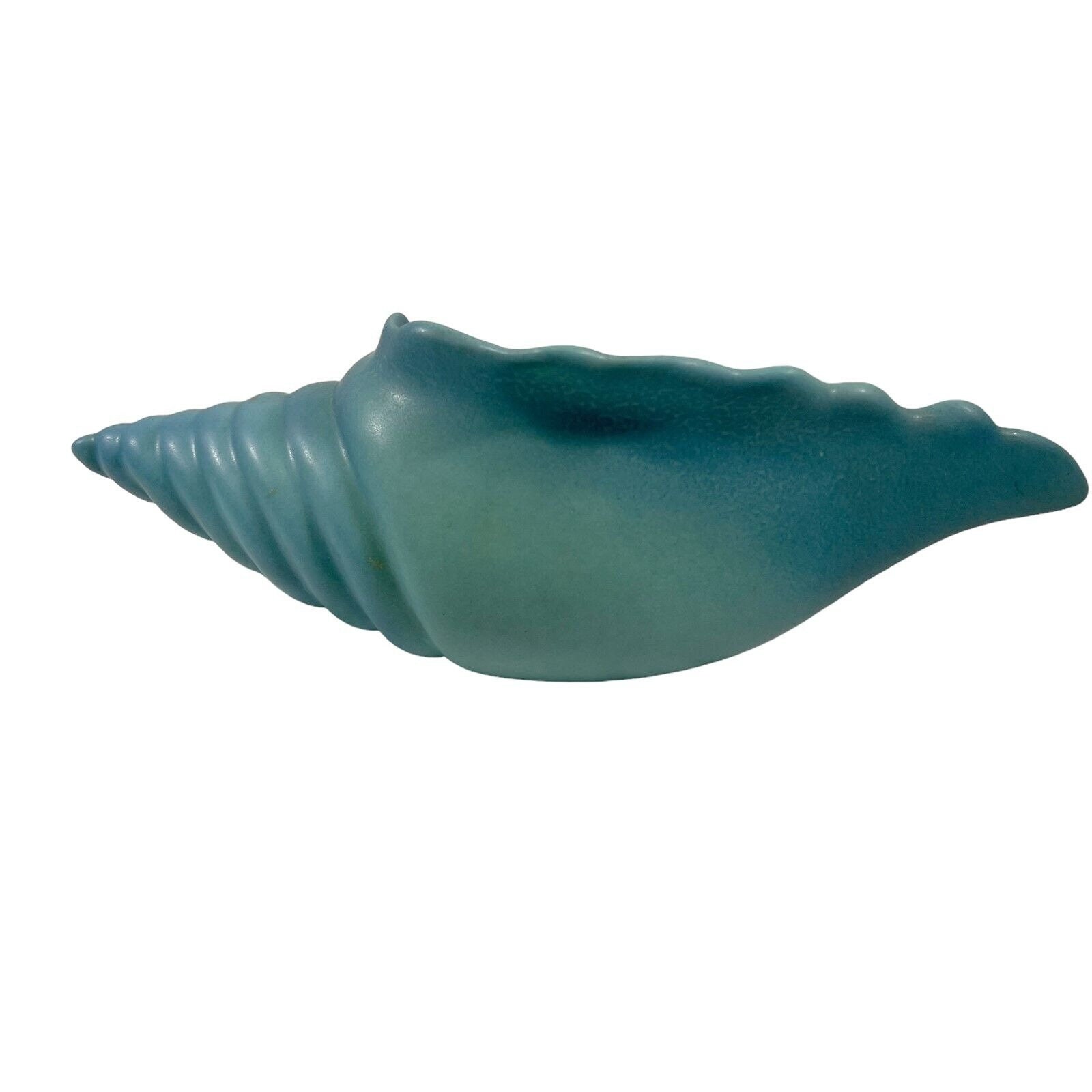 Van Briggle Art Pottery Planter Conch Shell Vintage Ming Turquoise Blue ...