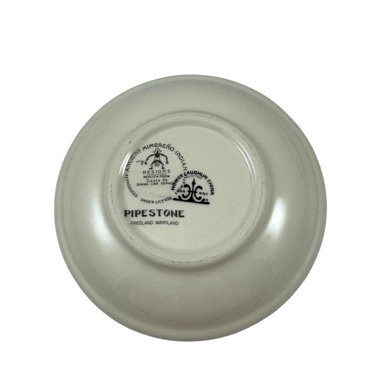 Ancient Mimbreno Indian Cup & Saucer Santa Fe Railroad Replica Homer ...