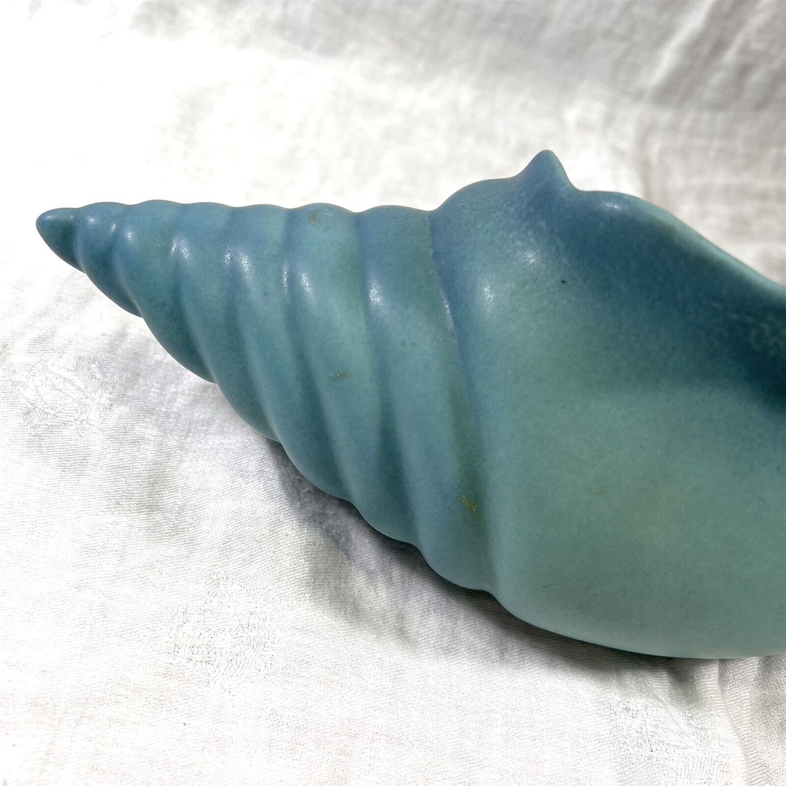 Van Briggle Art Pottery Planter Conch Shell Vintage Ming Turquoise Blue ...