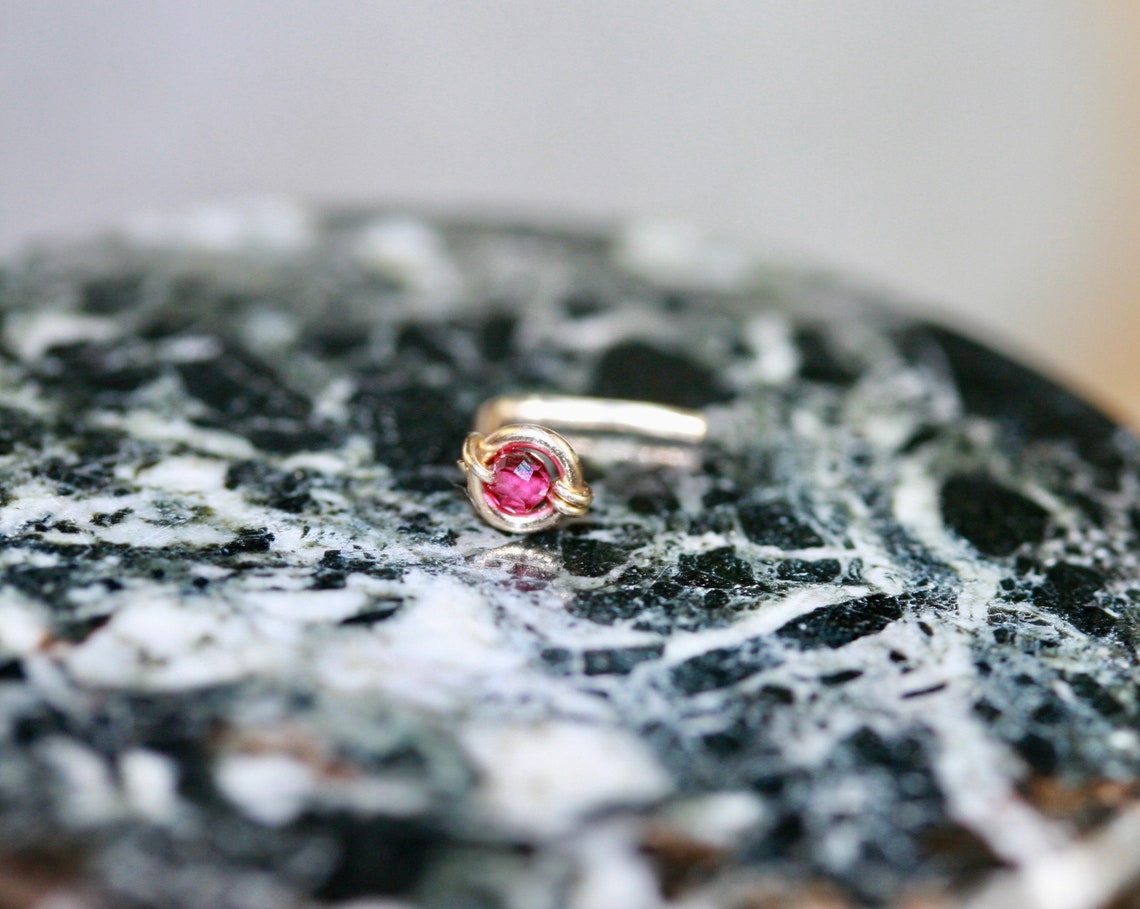 Ruby Nose Ring-nose Stud-piercing Jewelry Gold-filled or - Etsy