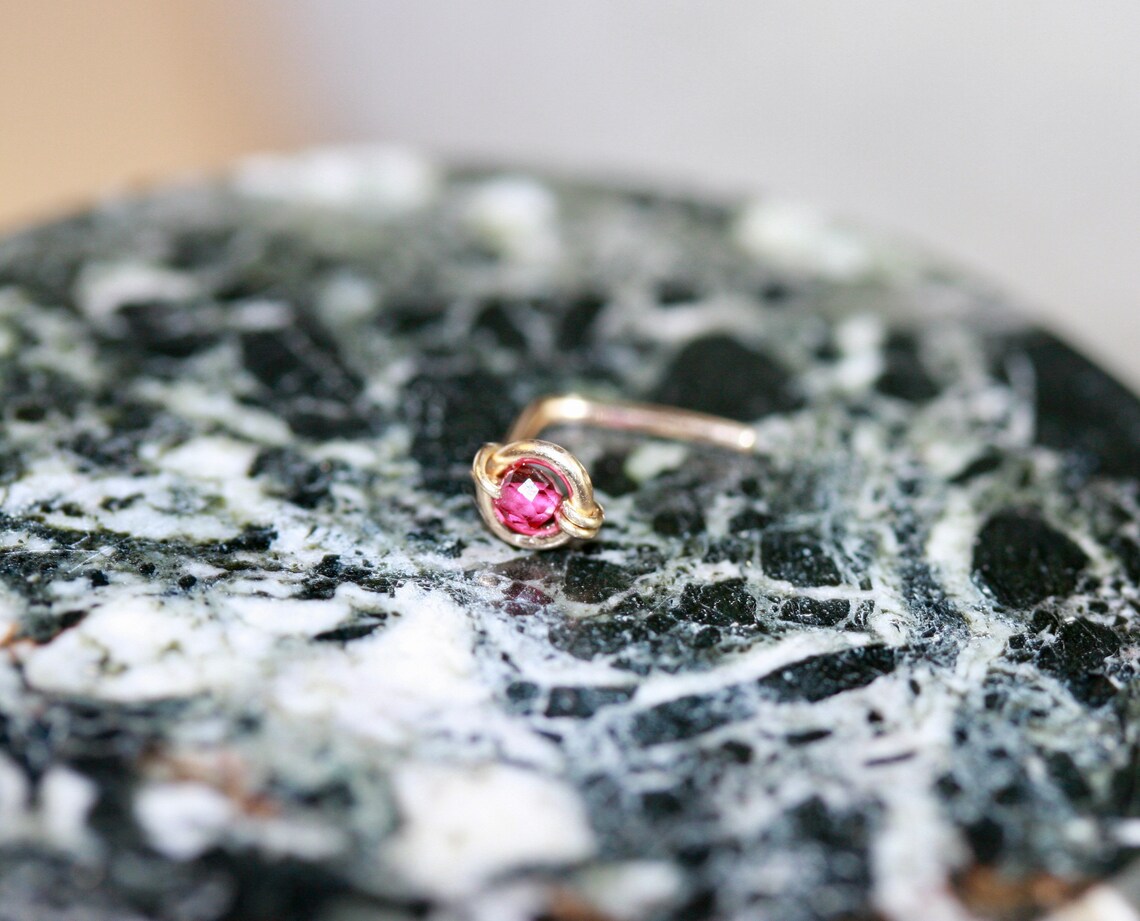 Ruby Nose Ring-nose Stud-piercing Jewelry - Gold-filled or Sterling ...