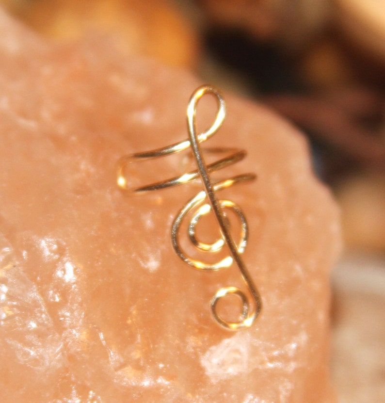 Treble Clef Ear Cuff: Non Pierced Cartilage Wrap - Etsy