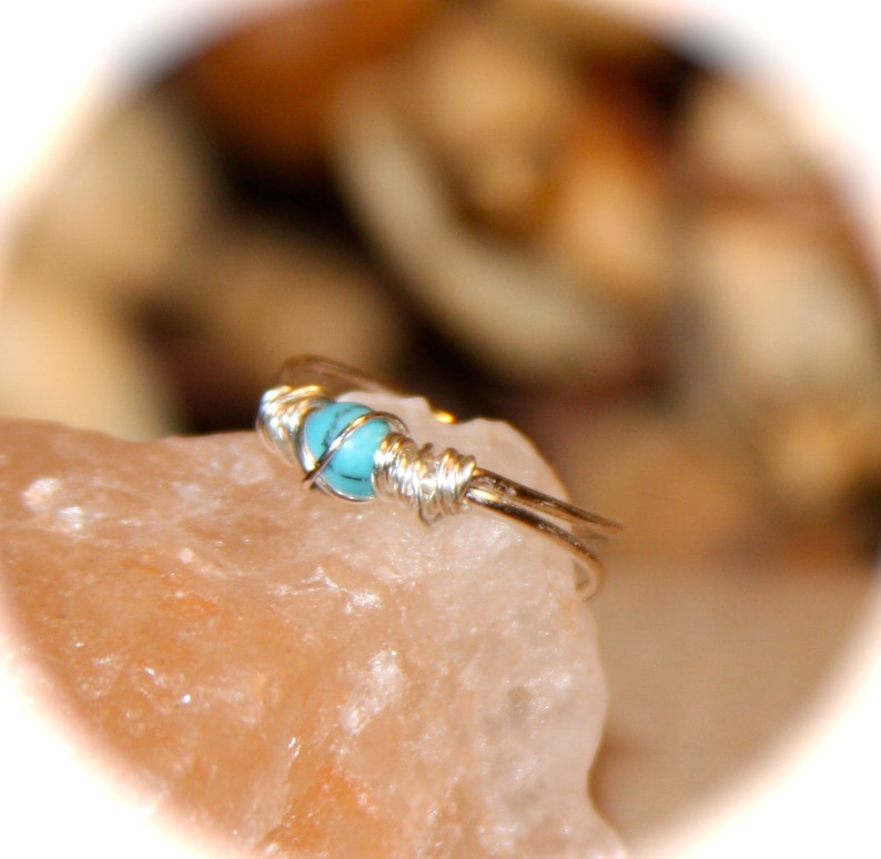 Turquoise Toe Ring Adjustable Toe Ring Midi Ring Knuckle - Etsy