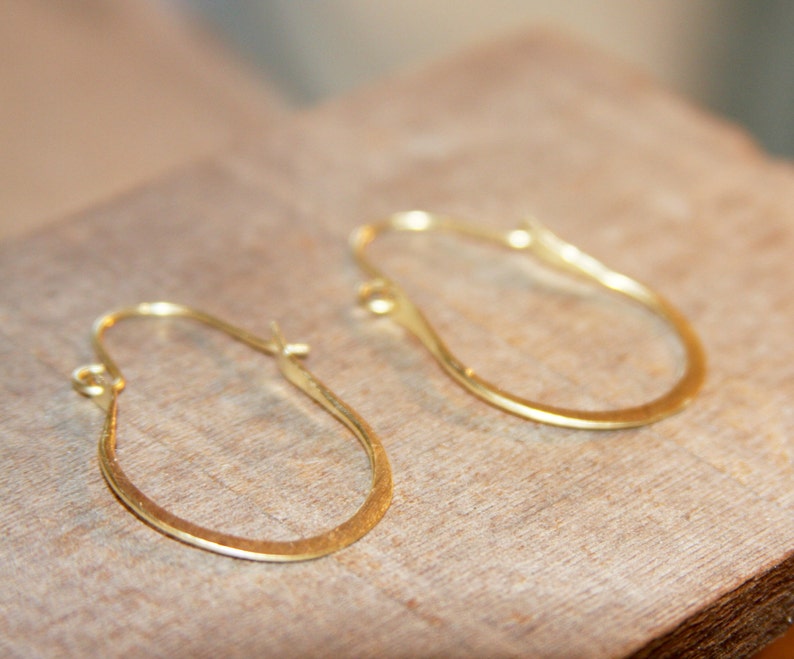Hammered Brass Hoop Earrings Gold Hoop Earrings Rustic Hoop - Etsy