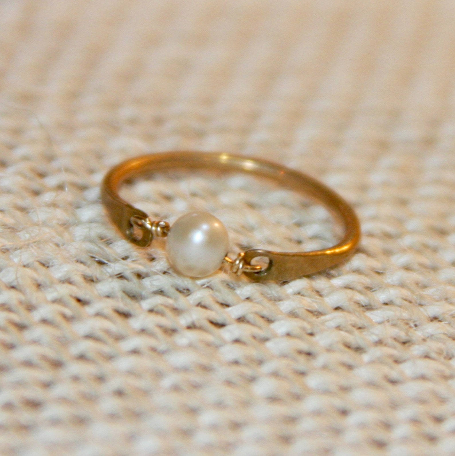 Stacking Ring Pearl Stacking Ring Freshwater Pearl Ring - Etsy