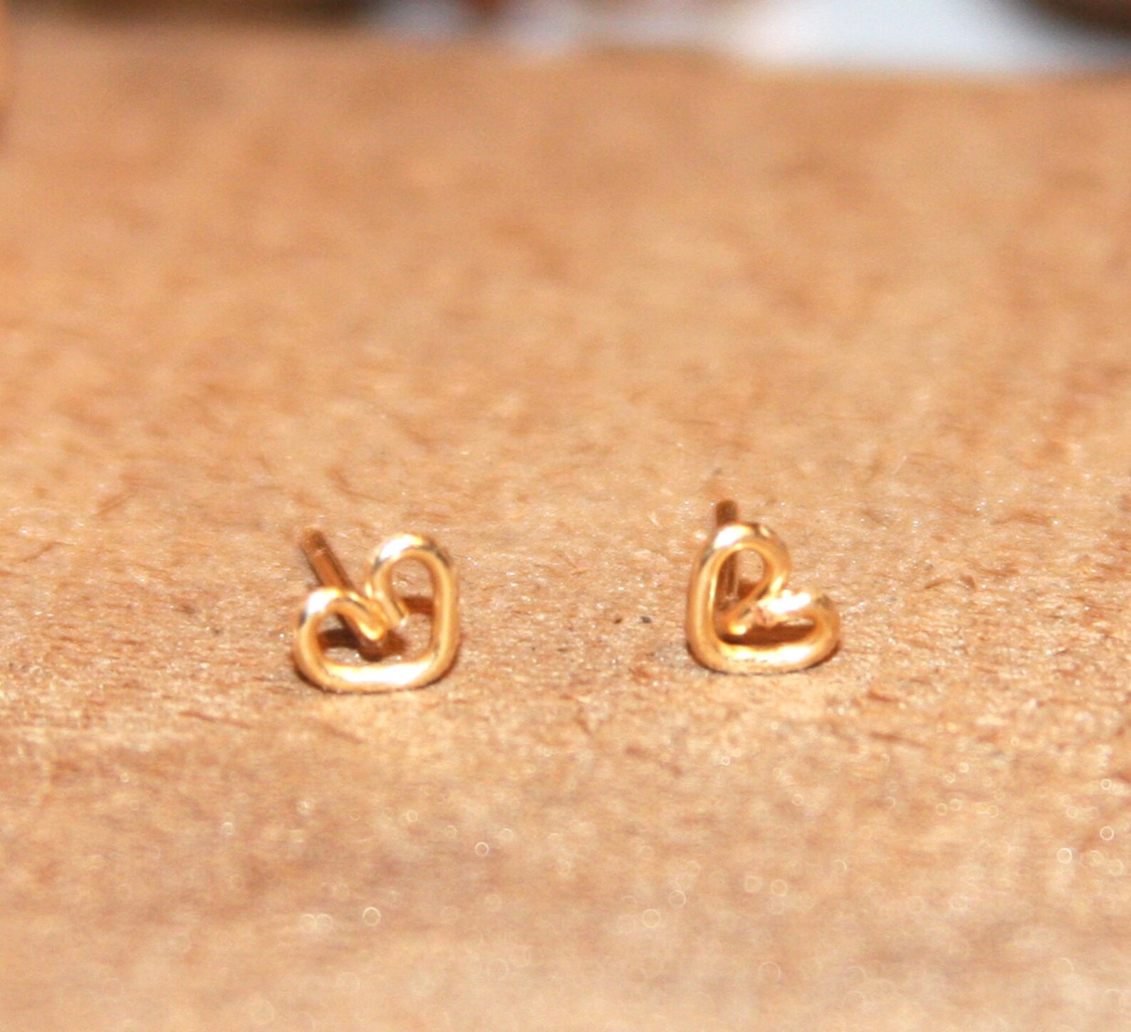 Tiny Heart Stud Earrings/handmade/petite Heart Post - Etsy