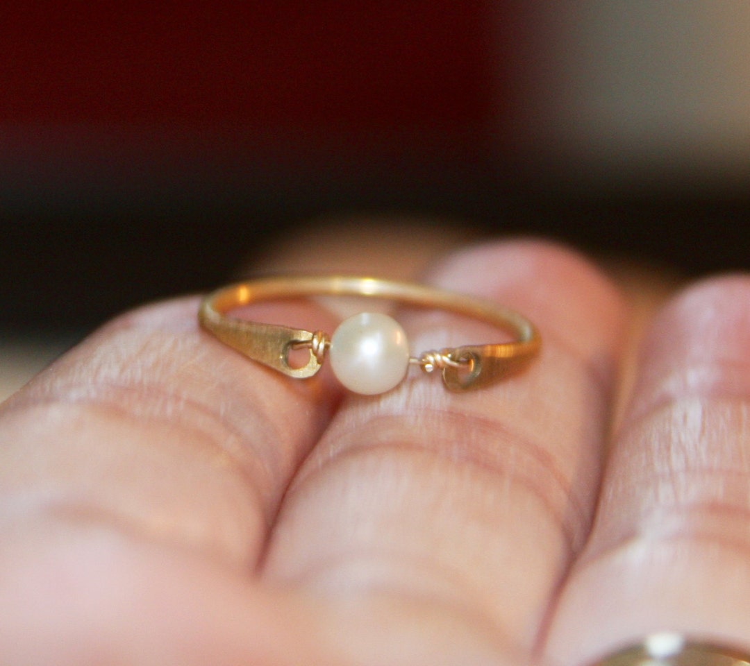 Stacking Ring, Pearl Stacking Ring, Freshwater Pearl Ring, Pearl Ring ...