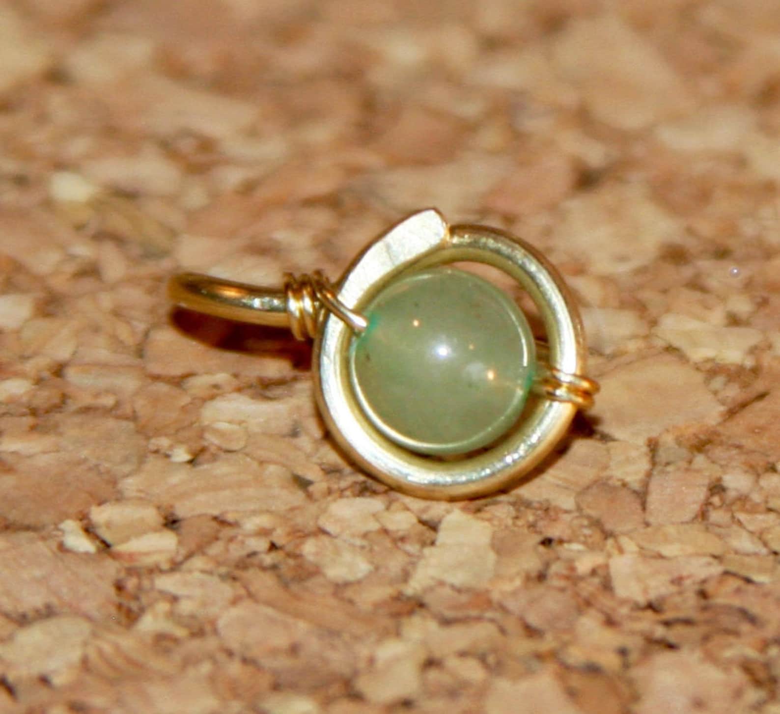 Belly Button Ring Dainty Green Aventurine Beaded Belly Button - Etsy