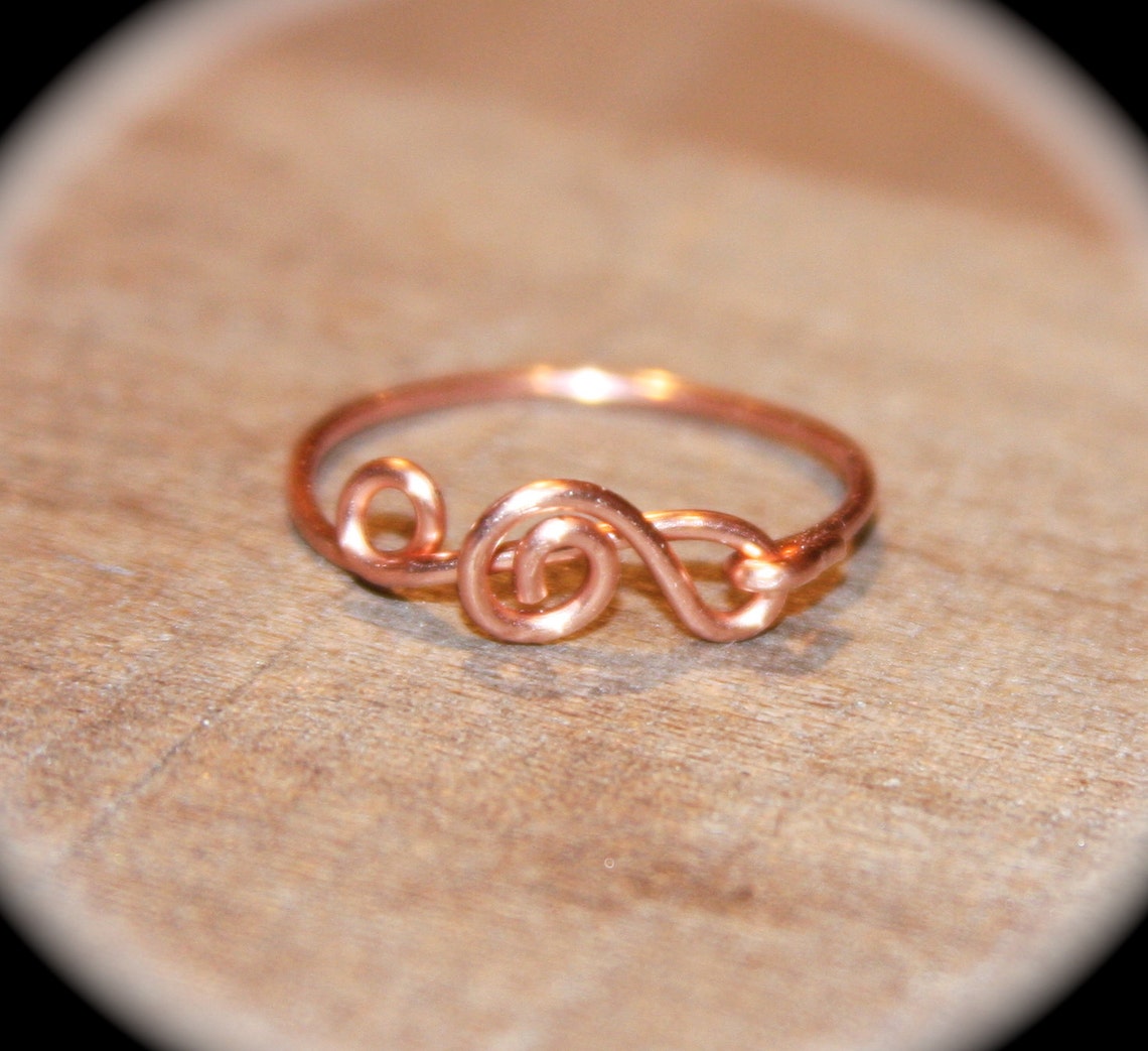 Music Lover Ring Music Note Ring Copper Ring Music Gift - Etsy