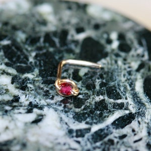 Ruby Nose Ring-nose Stud-piercing Jewelry - Gold-filled or Sterling ...