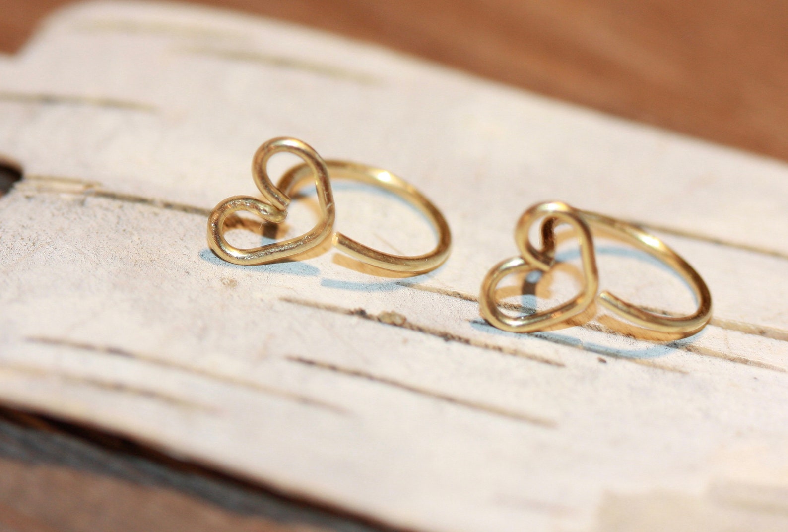 Tiny Heart Hoops / Little Gold Silver Hoops / Small Gold Hoop - Etsy
