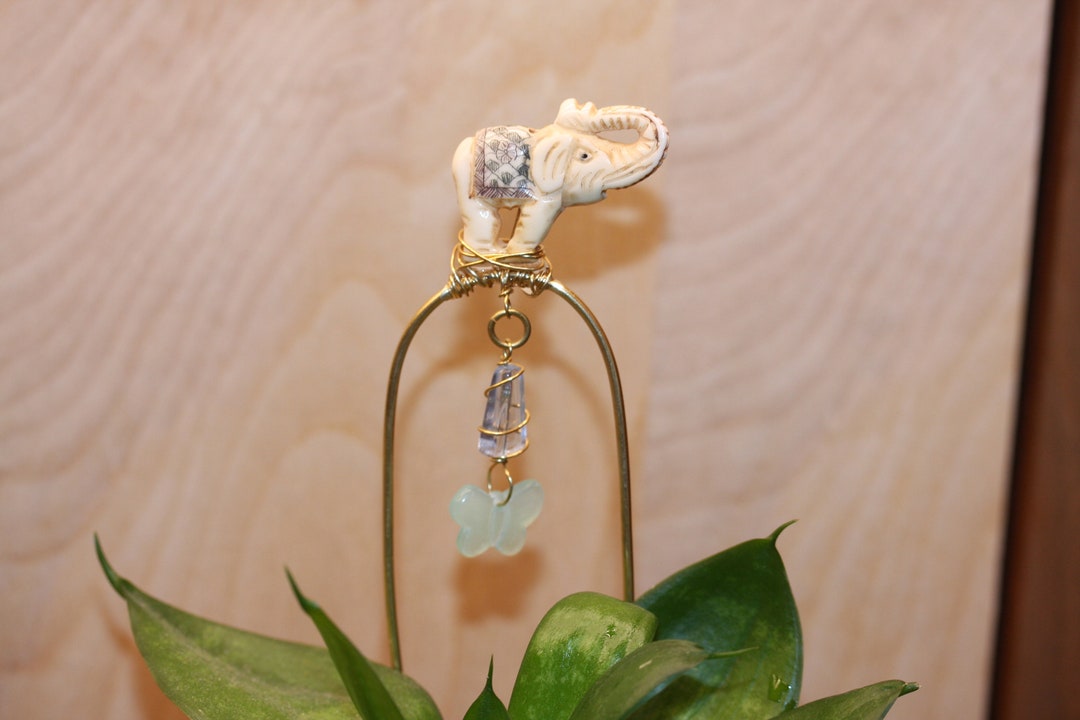 Plant Stake Elephant Plant Stick Butterfly Plant Stake - Etsy