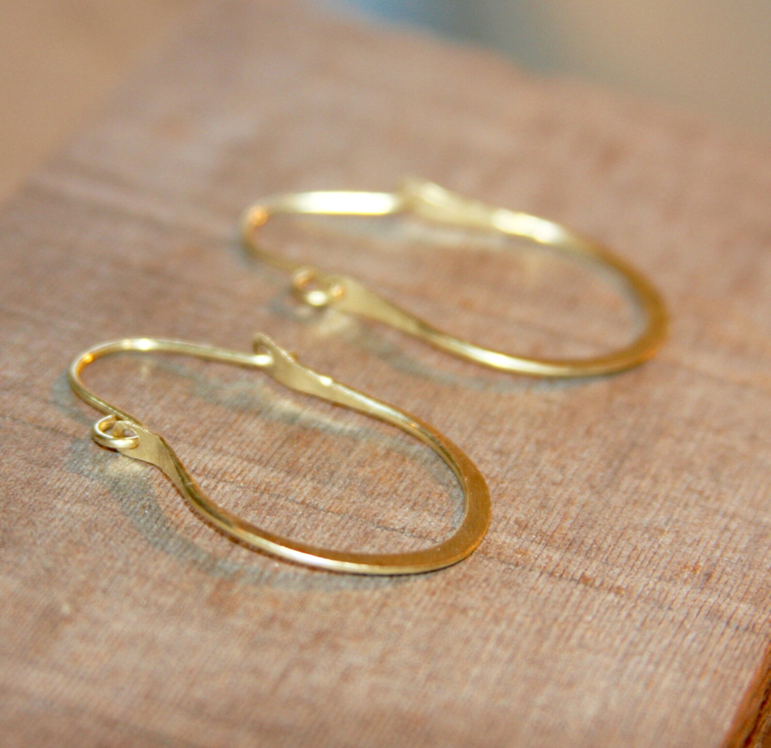 Hammered Brass Hoop Earrings Gold Hoop Earrings Rustic Hoop - Etsy