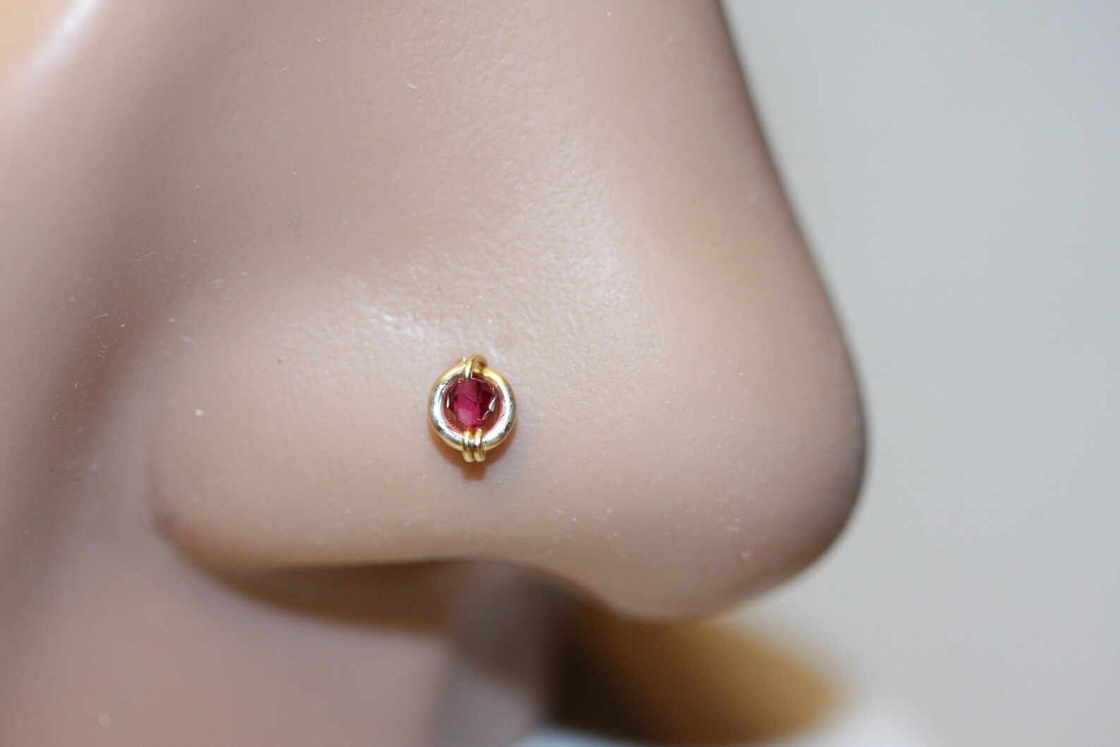 Ruby Nose Ring-nose Stud-piercing Jewelry Gold-filled or - Etsy