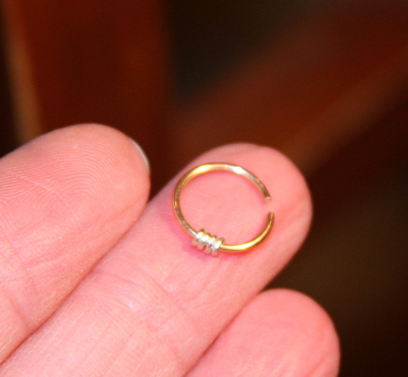 Small Nose Ring Hoop: Sterling Silver, Gold Tone, or Silver Plated - Etsy
