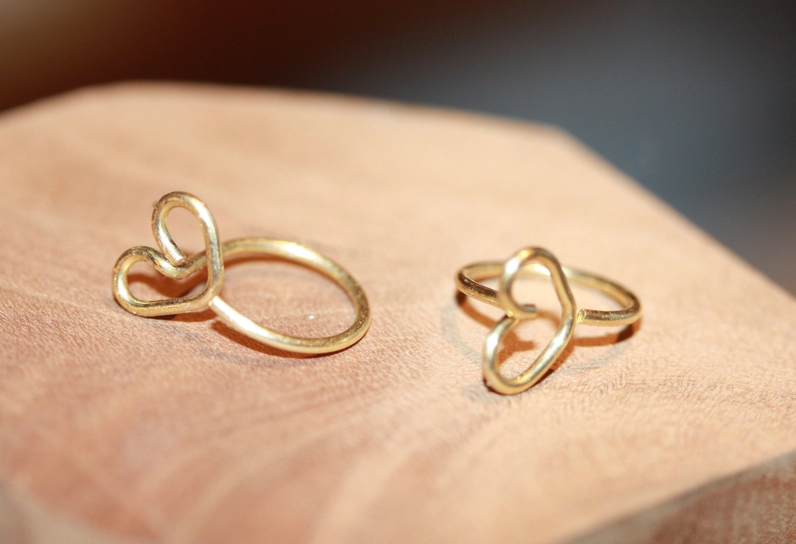 Tiny Heart Hoops / Little Gold Silver Hoops / Small Gold Hoop - Etsy