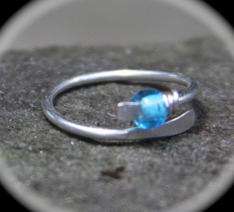 Adjustable Toe Ring Sterling Silver Filled Ring Light Blue - Etsy