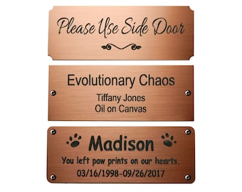 Engraved Solid Brass Plate Picture Frame Art Label Name Tag 2-1/2 X 3/4 ...