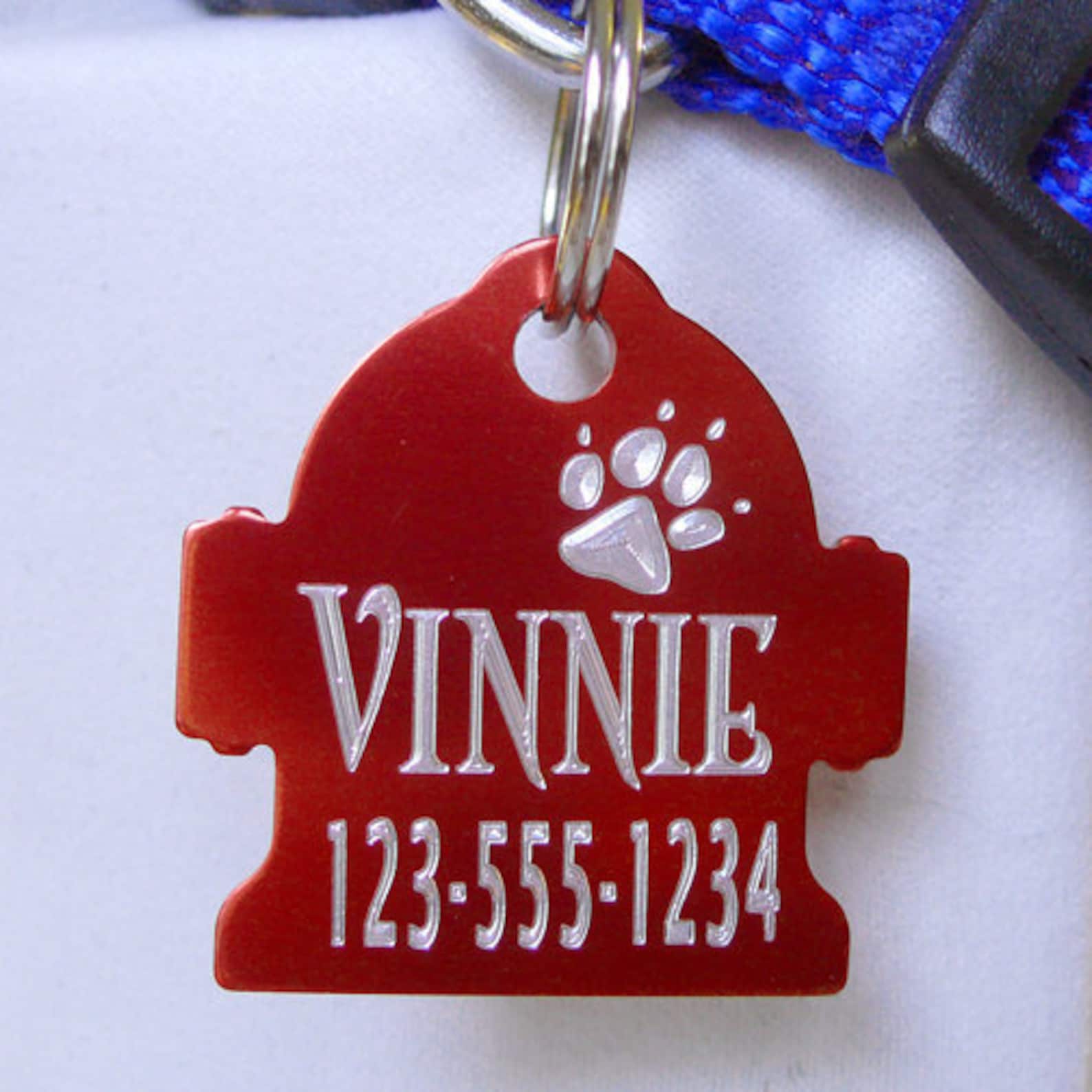 Hydrant-shaped Aluminum Pet ID Tag - Many Colors, Custom Designs and ...