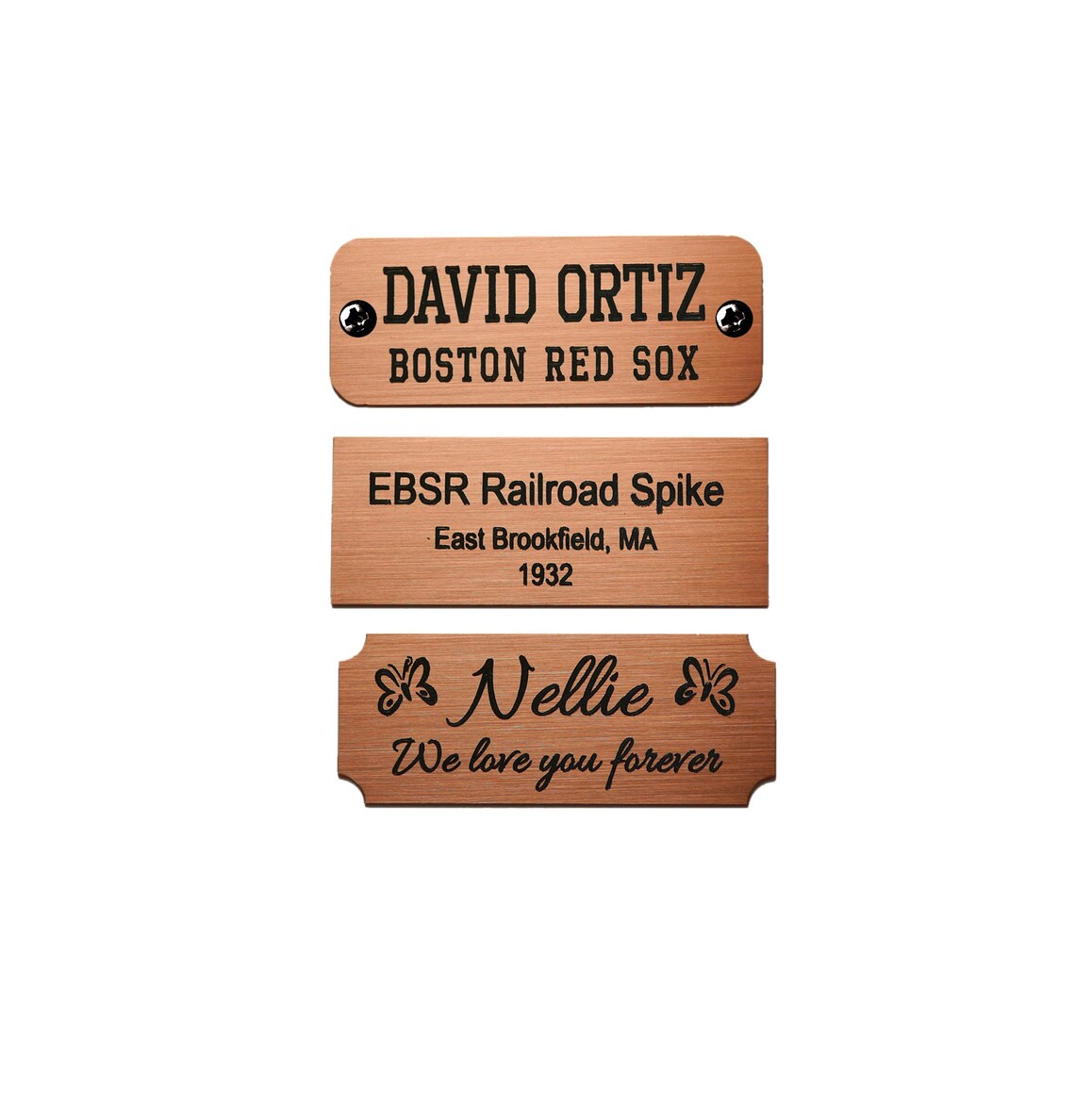 Engraved Brushed Copper Plate Picture Frame Art Label Name Tag | Etsy