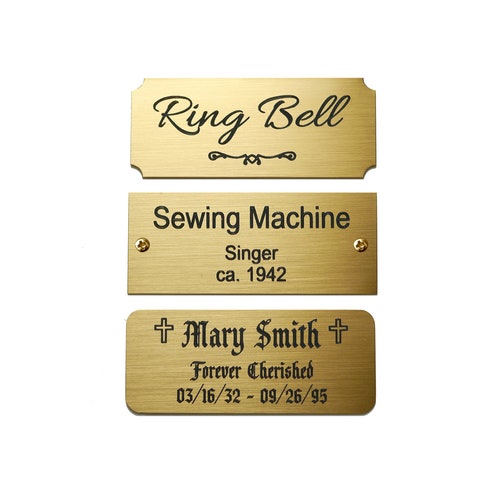 Engraved Brushed Copper Plate Picture Frame Art Label Name Tag - Etsy