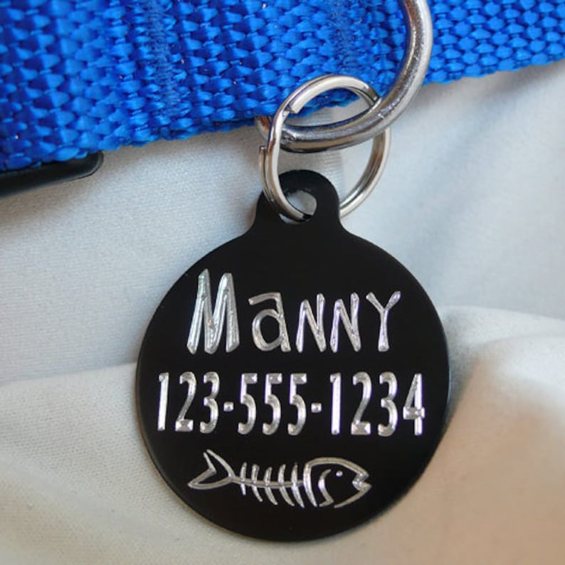 Circle-shaped Aluminum Pet ID Tag - Many Colors, Custom Designs and ...