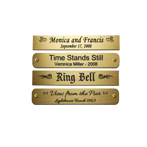 Engraved Brushed Copper Plate Picture Frame Art Label Name Tag - Etsy