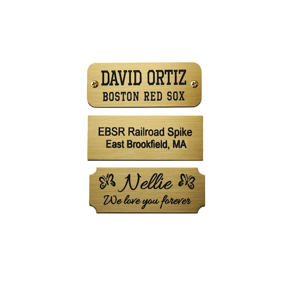 Engraved Solid Brass Plate Picture Frame Art Label Name Tag - Etsy