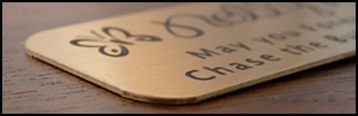 Custom Engraved Solid Brass Plate Picture Frame Art Label Name - Etsy