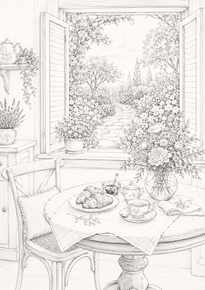 ESCAPES BEAUTIFUL COLORING PAGE - Etsy