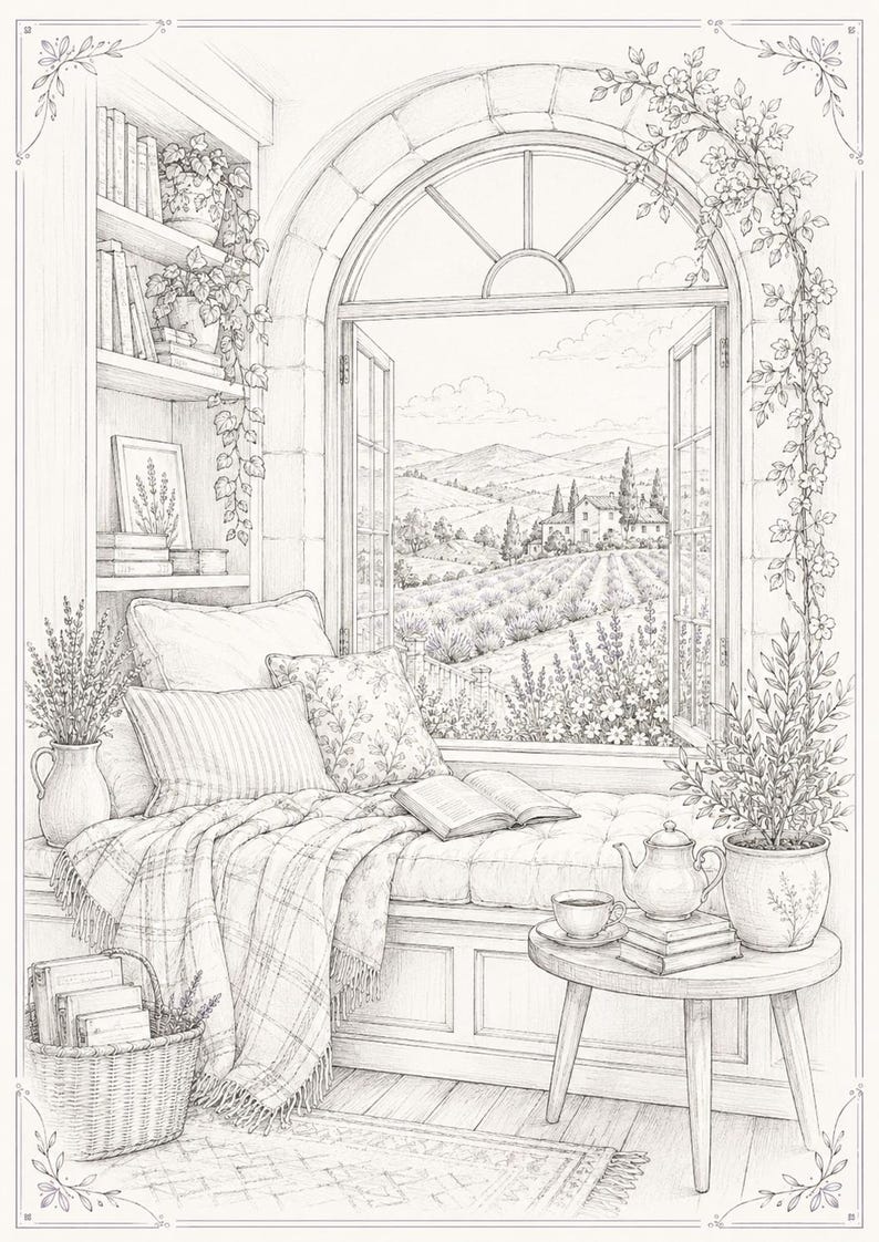 ESCAPES BEAUTIFUL COLORING PAGE - Etsy