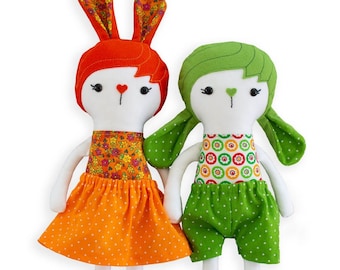 Easter Bunny Sewing Pattern and Tutorial Bunny Rabbit Soft Toy Bunny ...