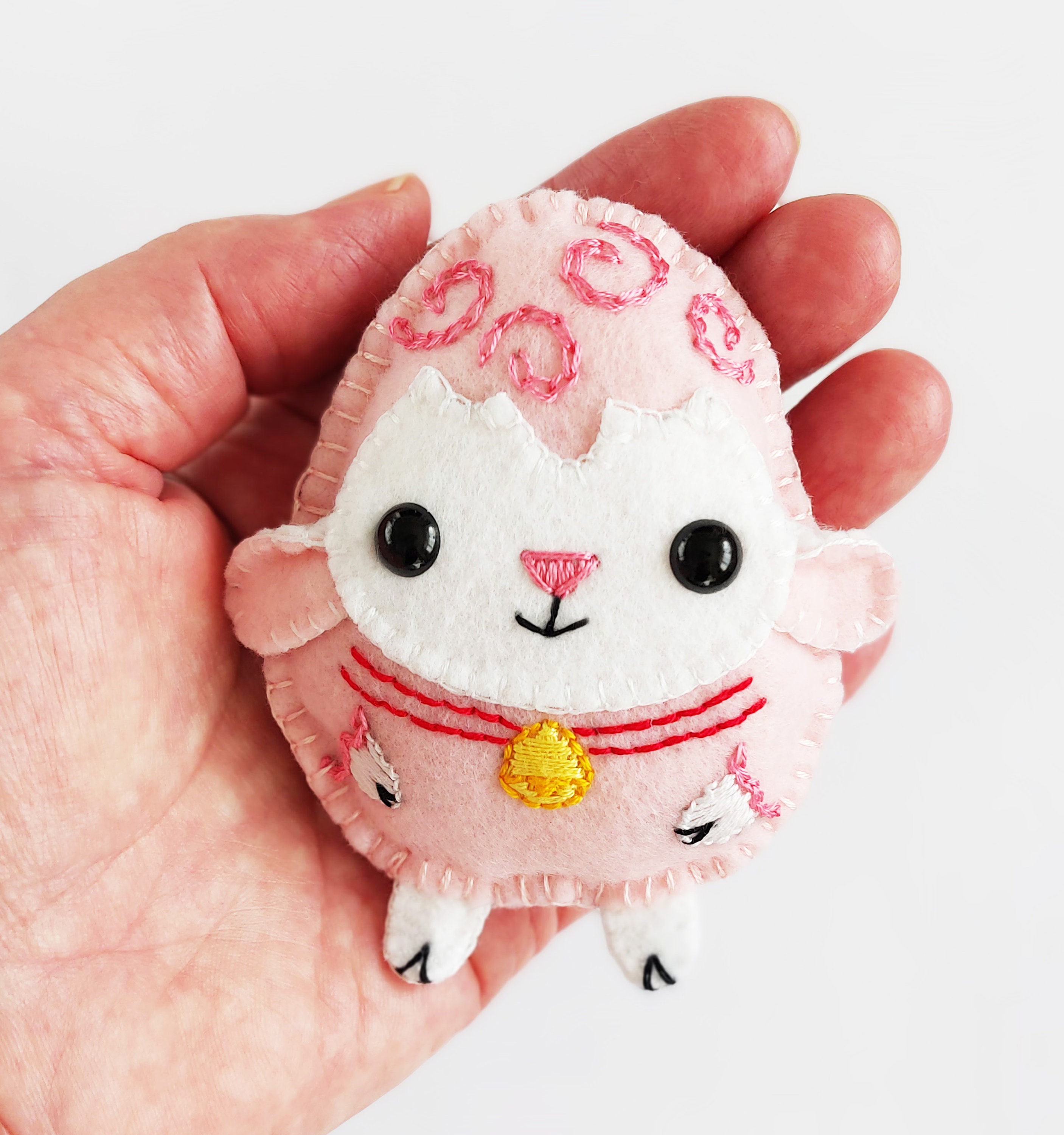 Felt Lamb Egg Sewing Pattern, Cute Easter Egg Decoration, Felt Baby ...