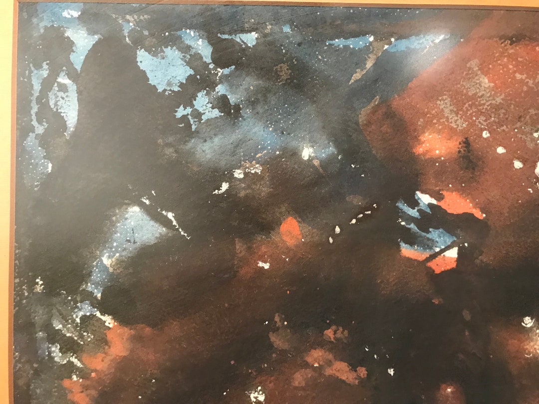 Listed PA Artist Abraham P. Hankins (1900-1963) Abstract Painting on ...