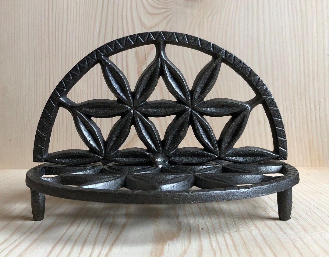 Vintage 1948 Cast Iron Trivet by John Zimmerman Harner. Harner's JZH ...