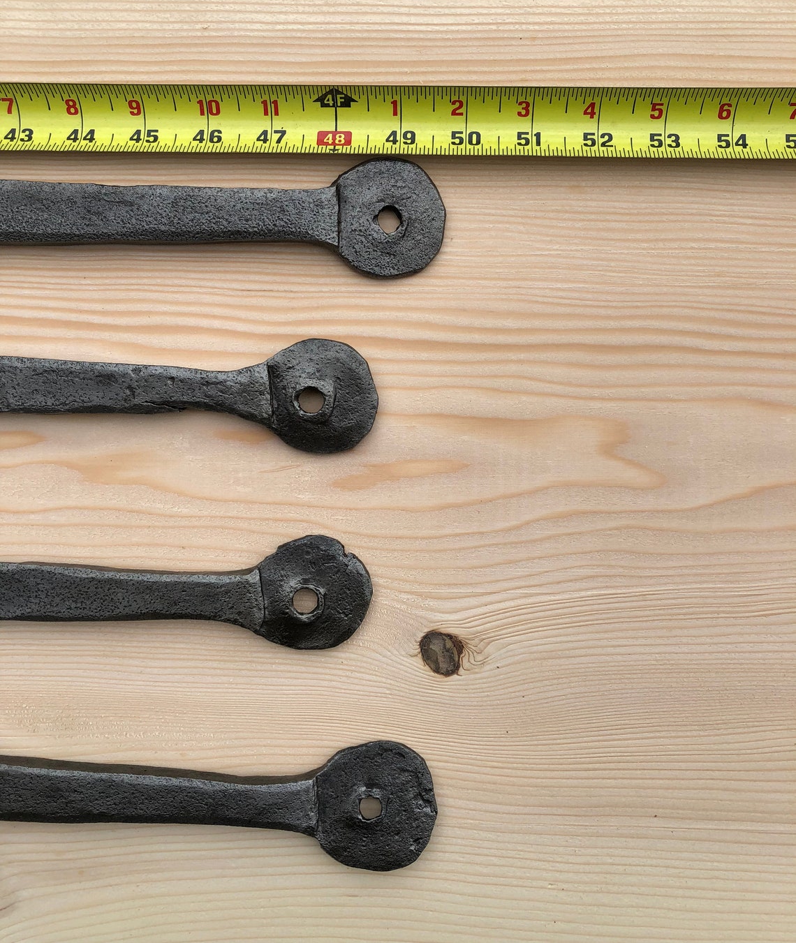 Strap Hinges Primitive Very Rare Early 1800 Maine Coast Blacksmith Made Fine Set of 4 Marked ...