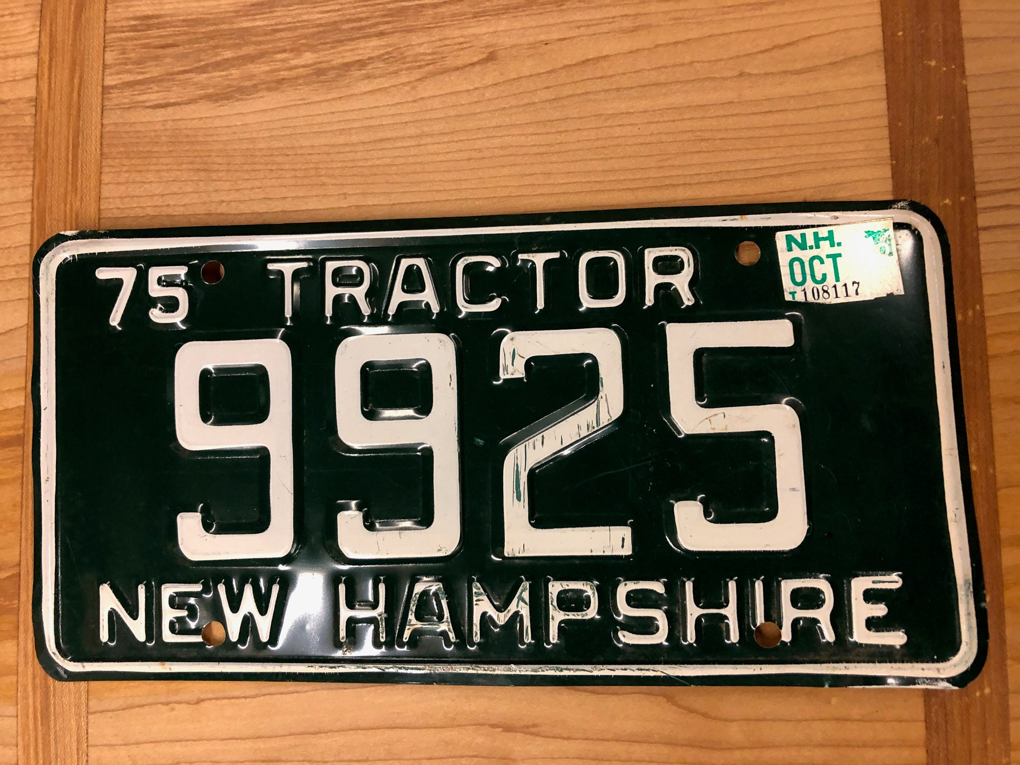 Vintage 1975 New Hampshire Tractor LICENSE Plate Farm Tags All - Etsy