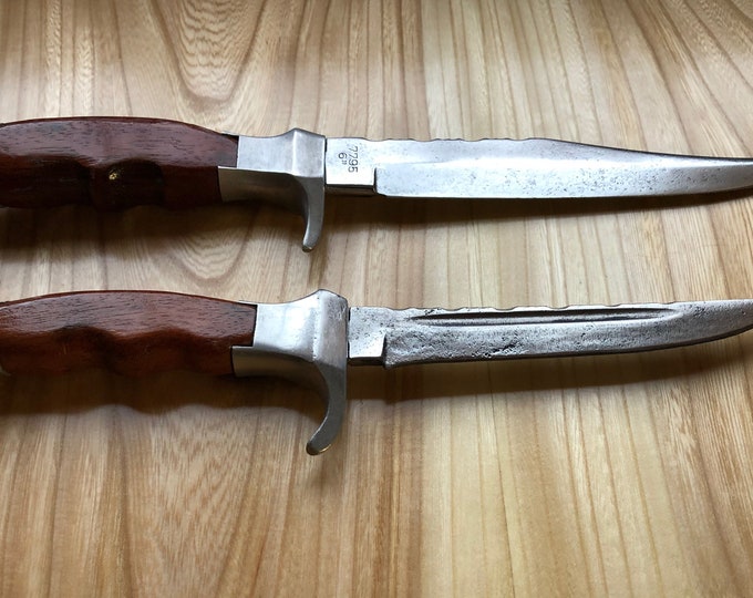 Vintage 2 Fixed Blade Knifes and Sheaths Made by and Marked, the Olsen ...
