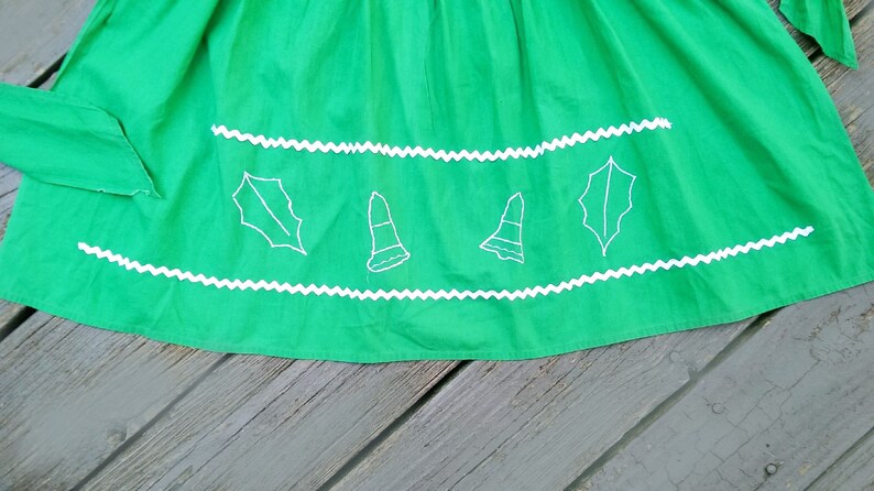 Vintage Christmas Embroidered Ric Rac Apron - Etsy